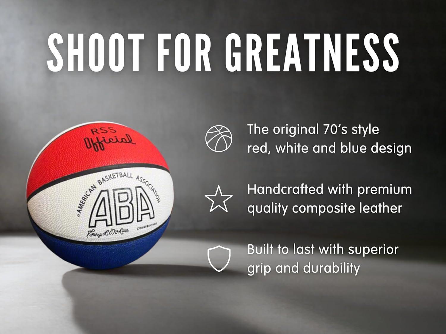 The Original ABA Basketball, Official Ball of ABA, Original 70's Style ...